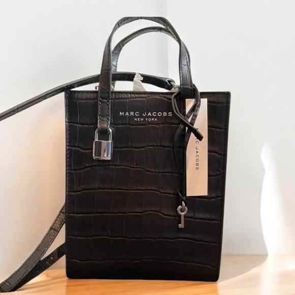 Marc Jacobs | Bags | Marc Jacobs Mini Croc Embossed Leather Tote | Poshmark